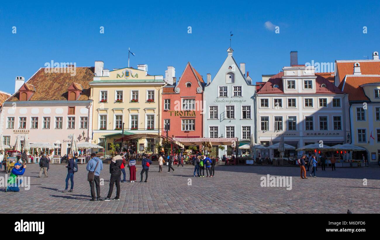 Old Town Tallinn, Medieval capital city of Estonia Stock Photo - Alamy