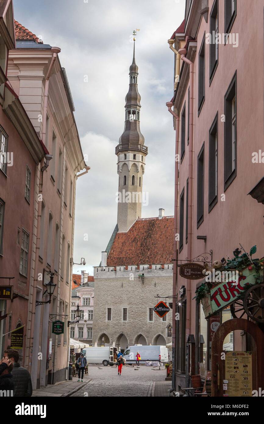 Old Town Tallinn, Medieval capital city of Estonia Stock Photo - Alamy