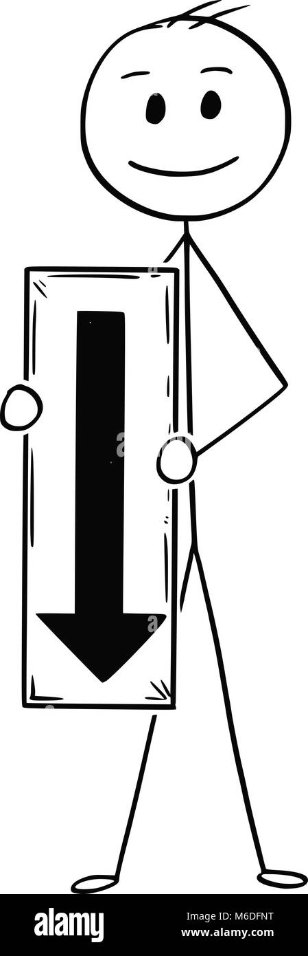 Smiling businessman holding pointing Black and White Stock Photos ...