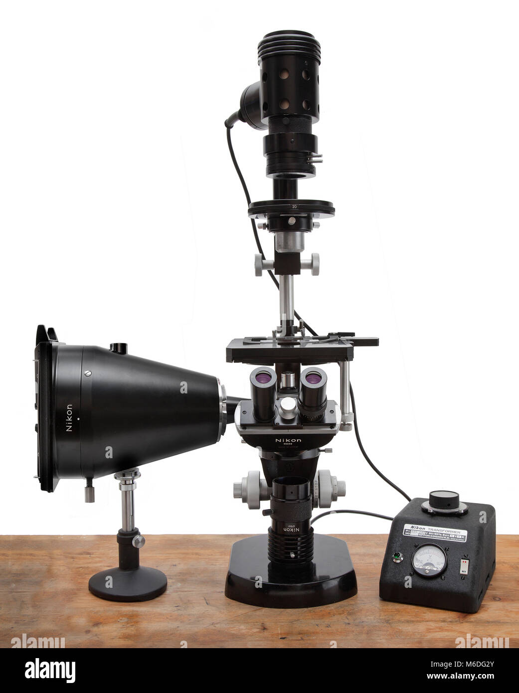 Vintage nikon compound microscope type kt kohler illumination base hi ...