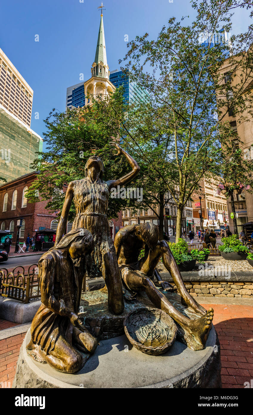 Boston Irish Famine Memorial Boston, Massachusetts, USA Stock Photo - Alamy