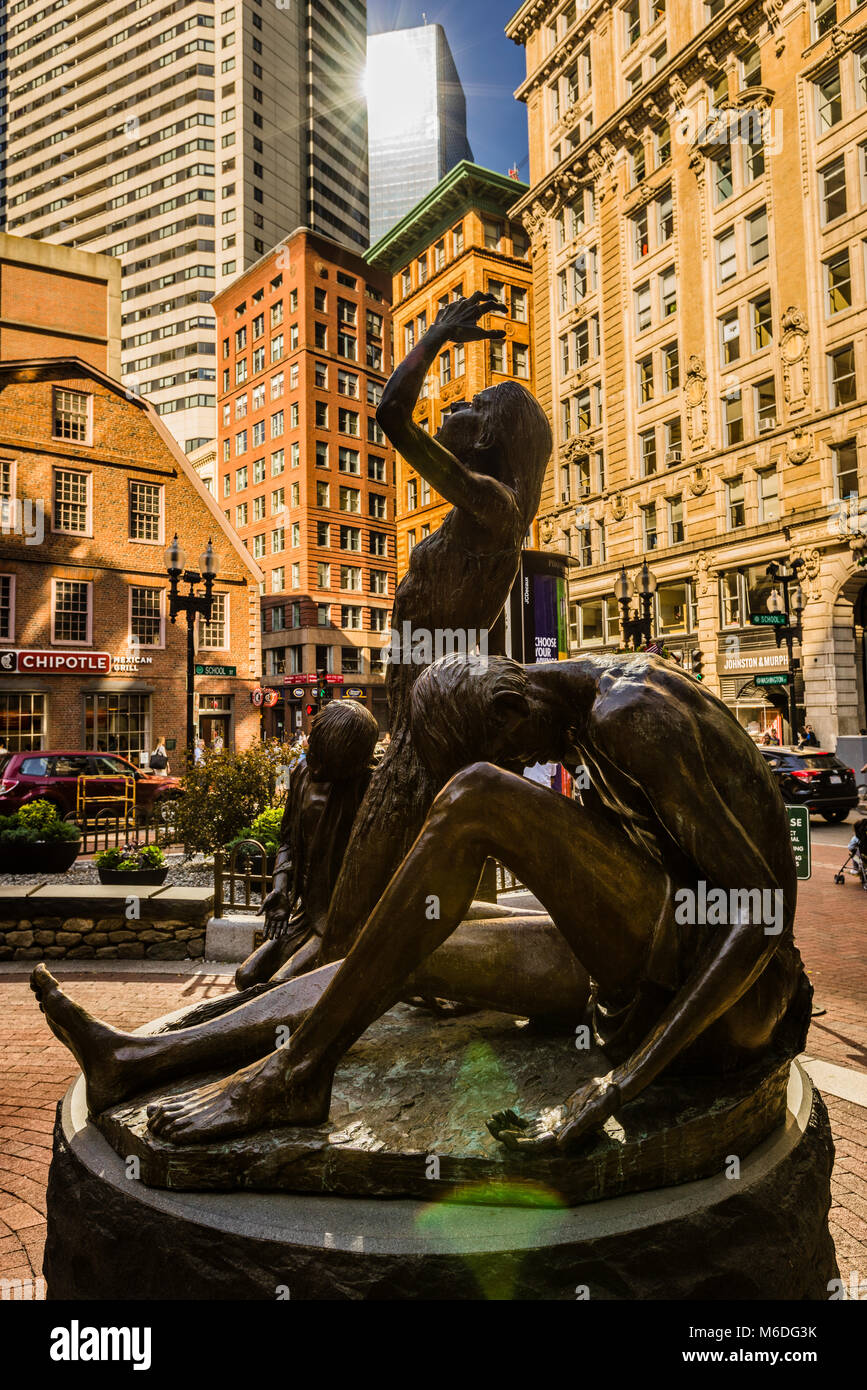 Boston Irish Famine Memorial Boston, Massachusetts, USA Stock Photo - Alamy