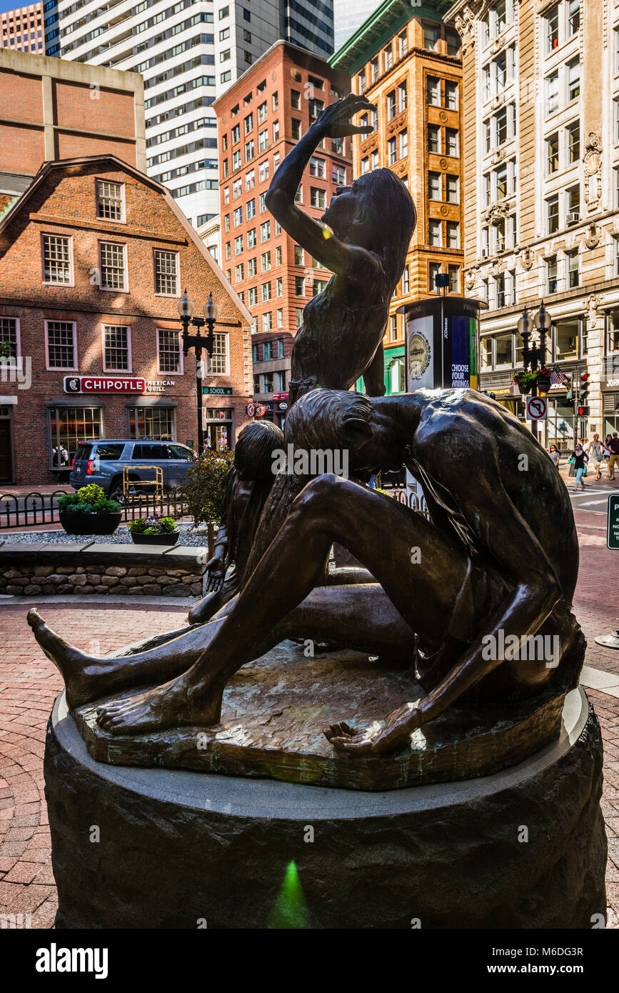 Boston Irish Famine Memorial Boston, Massachusetts, USA Stock Photo - Alamy
