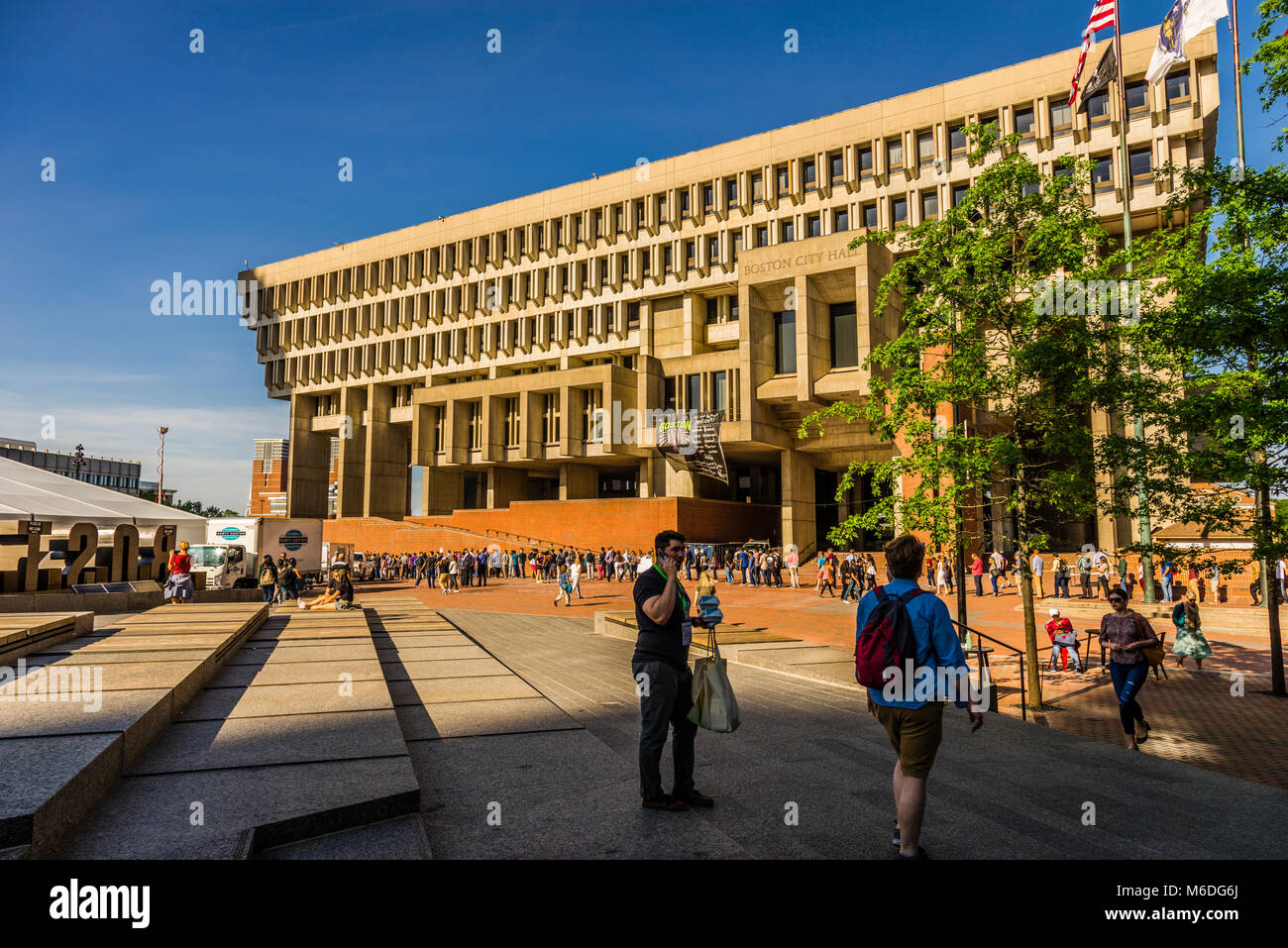 City Hall Plaza Boston, Massachusetts, USA Stock Photo - Alamy