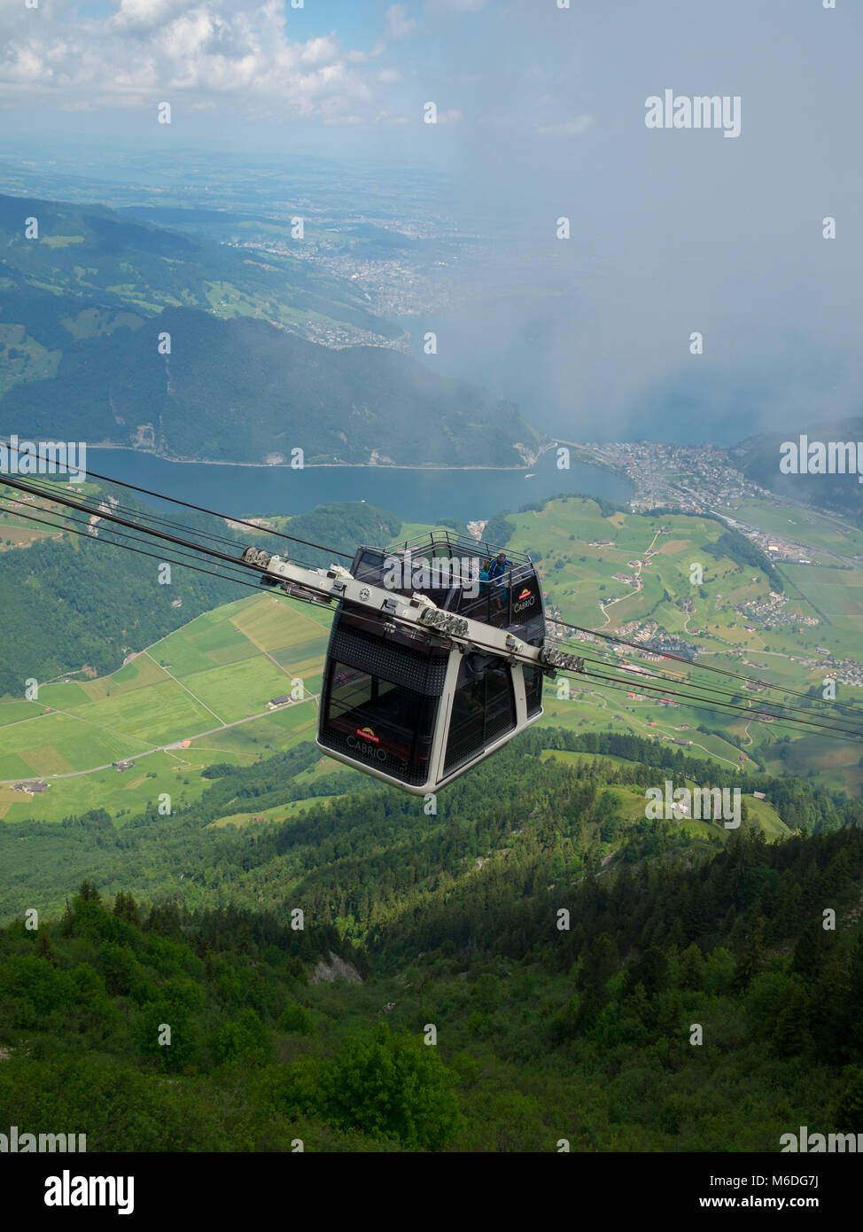 CabriO cable car to Stanserhorn over the clouds Stock Photo - Alamy