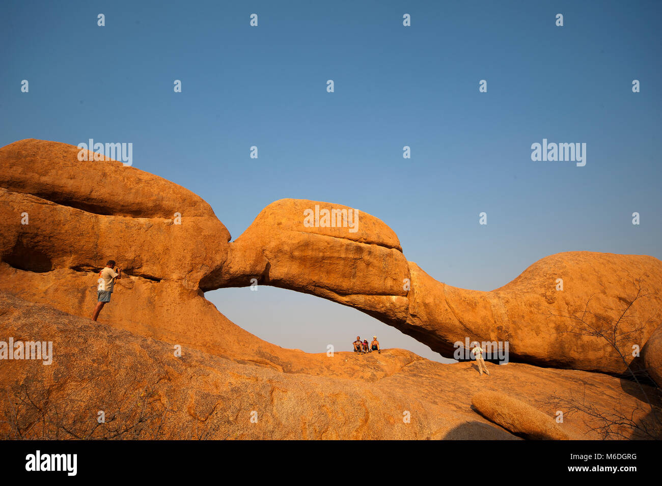 Strange rock formation at Spitzkoppie Conservation Area, Namibia Stock ...