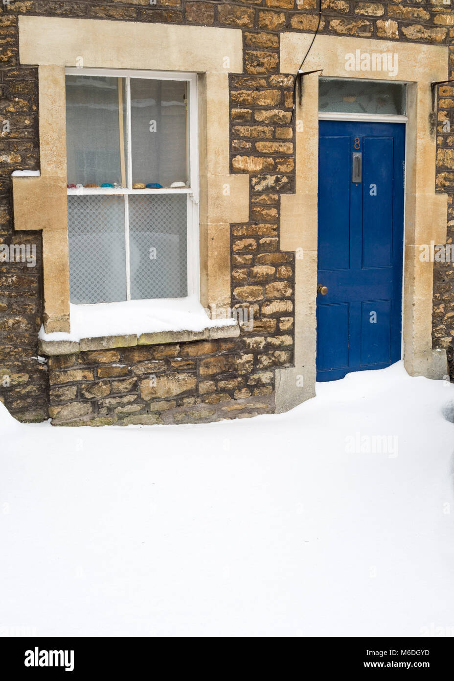 First Winter snow fall in Frome, Somerset, England, UK Stock Photo - Alamy