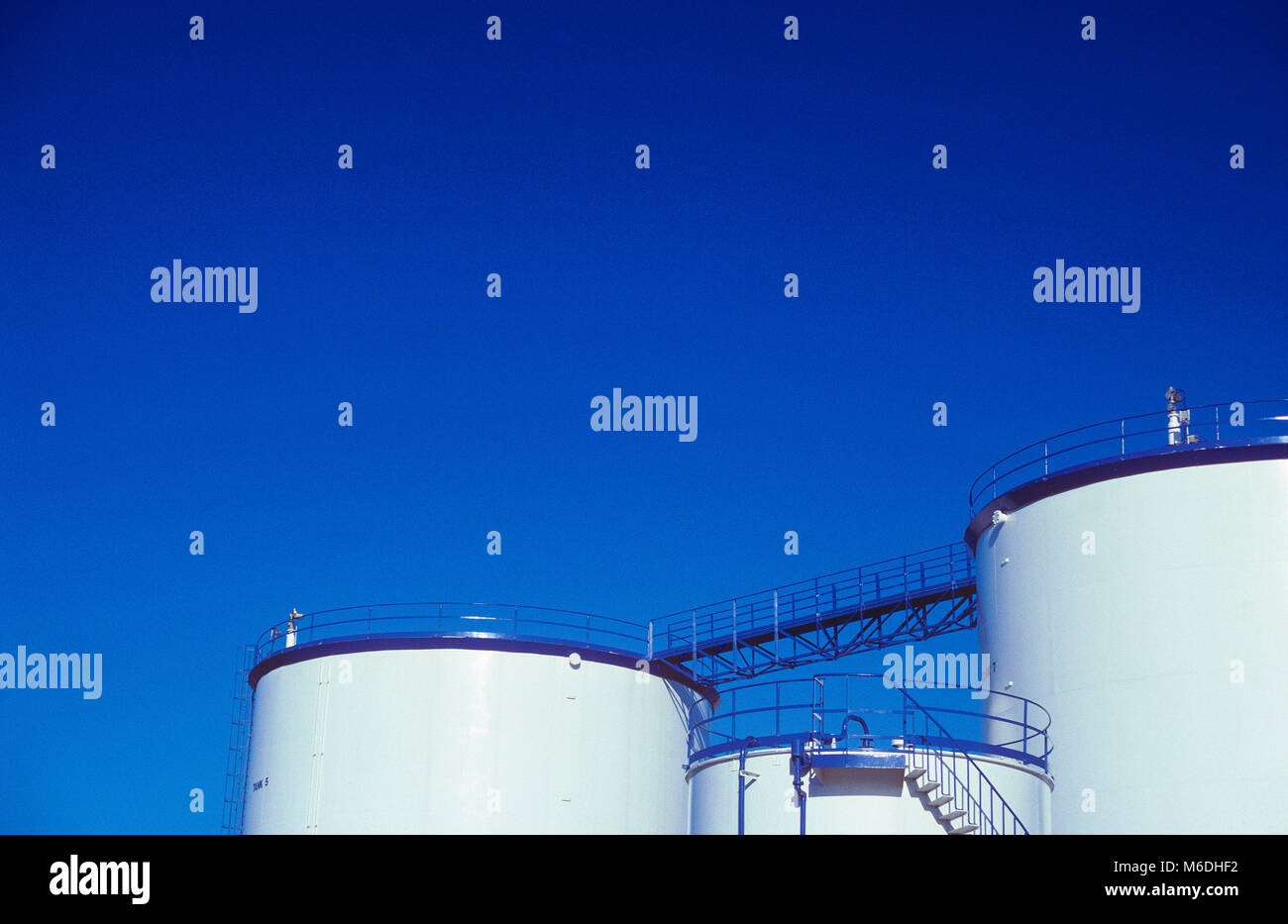 Large industrial-sized storage tanks for water and other liquids Stock ...