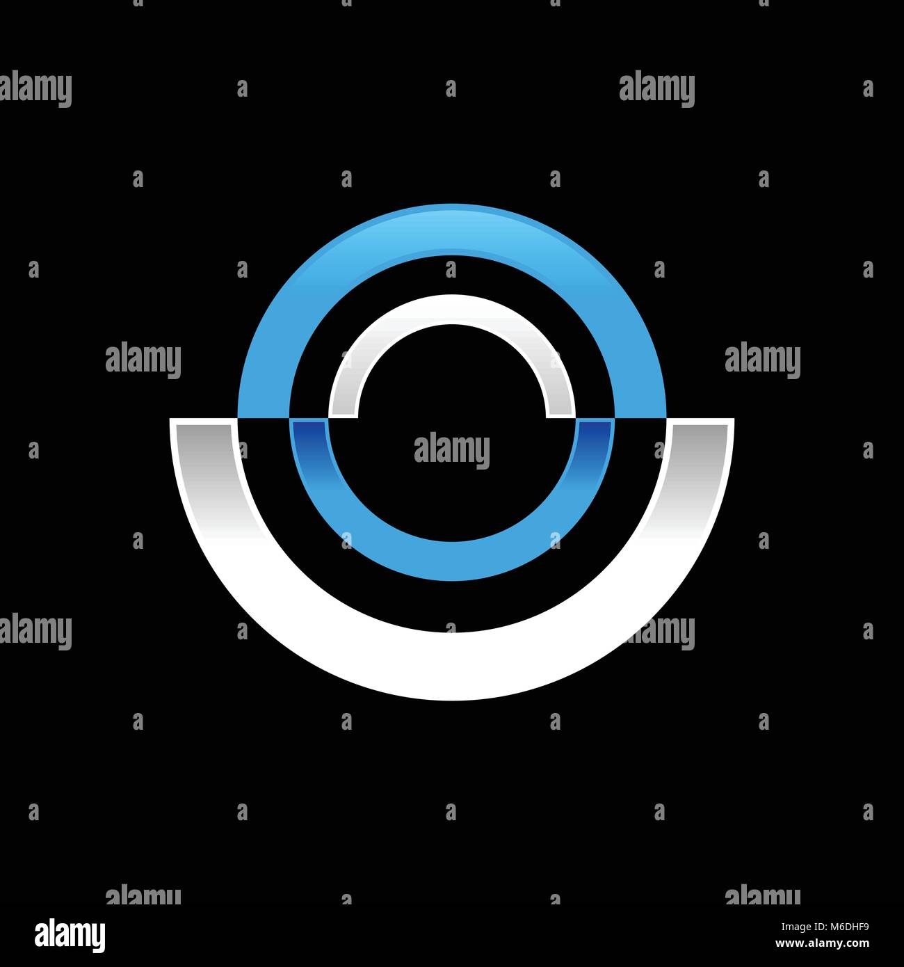 Half circle logo Stock Vector Images - Alamy