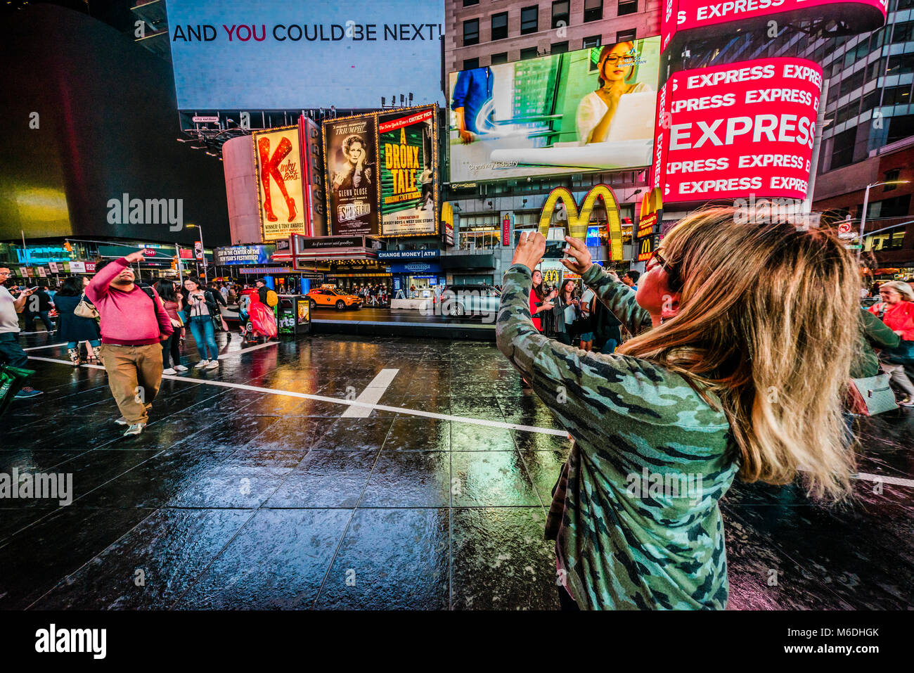 Times Square Theater District Manhattan New York, New York, USA Stock ...