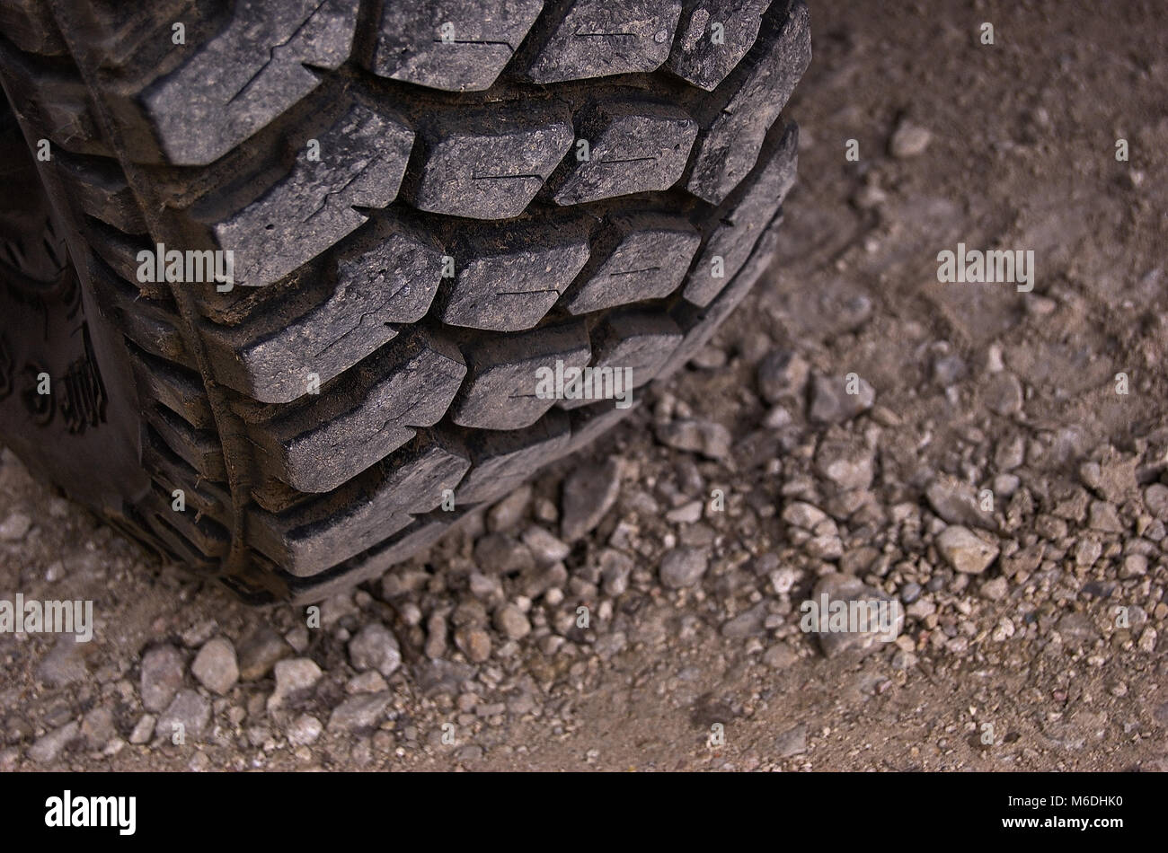 Rugged four wheel drive tire tread on a truck Stock Photo - Alamy