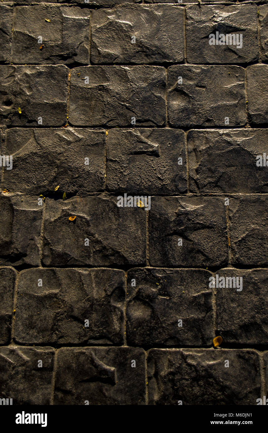 Black brick texture for 3D and illustration design wallpaper background ...