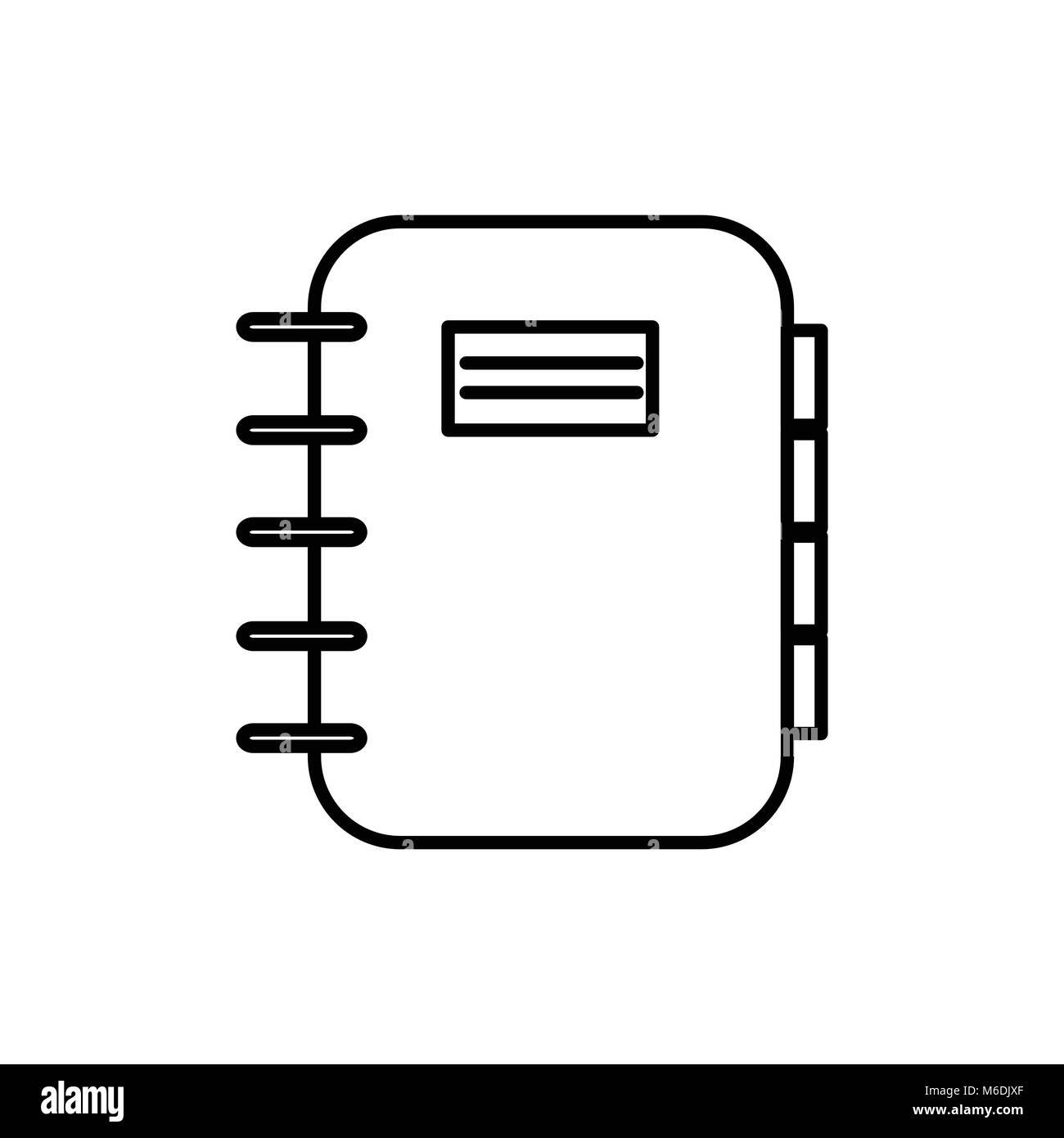 Notebook Adventure Thin Line Icon Symbol Vector Illustration Graphic ...