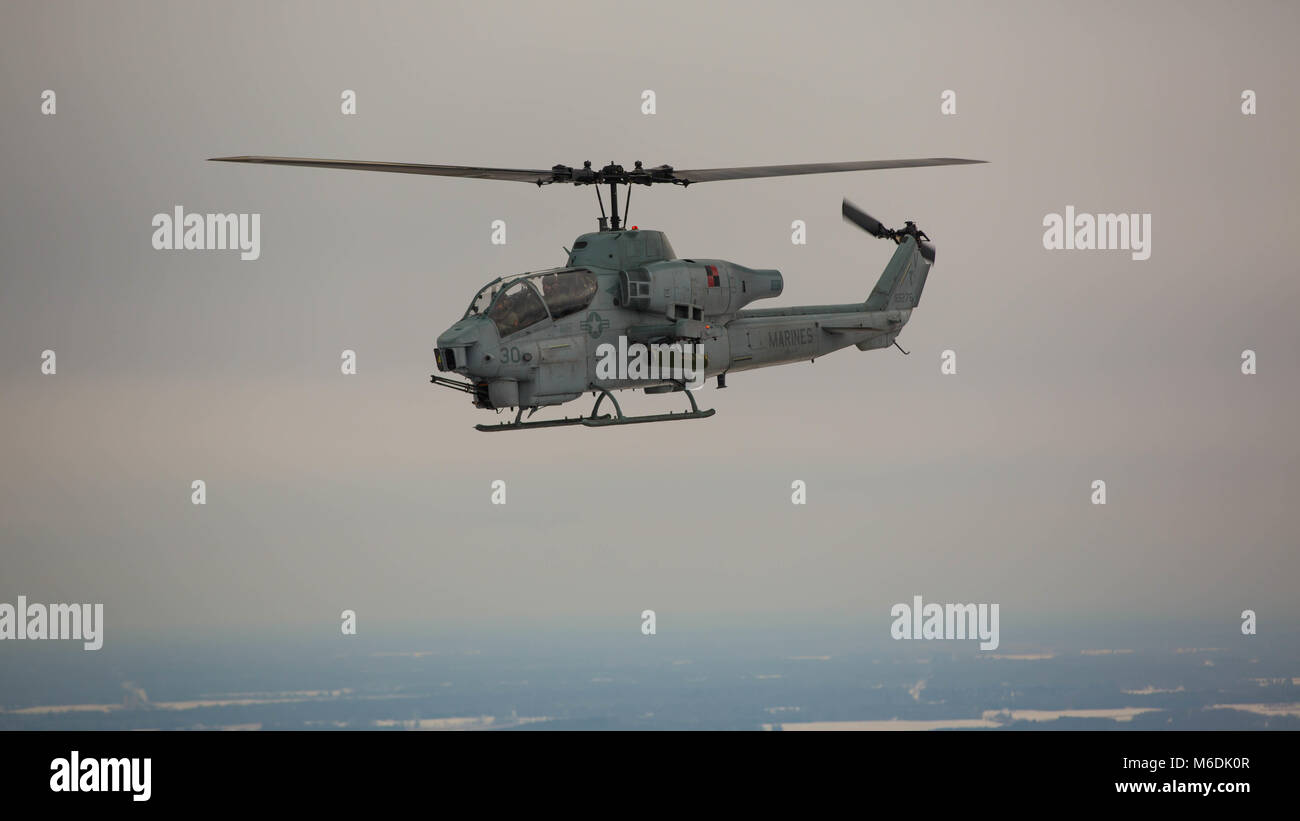 An AH-1W Super Cobra assigned to Marine Light Attack Helicopter ...