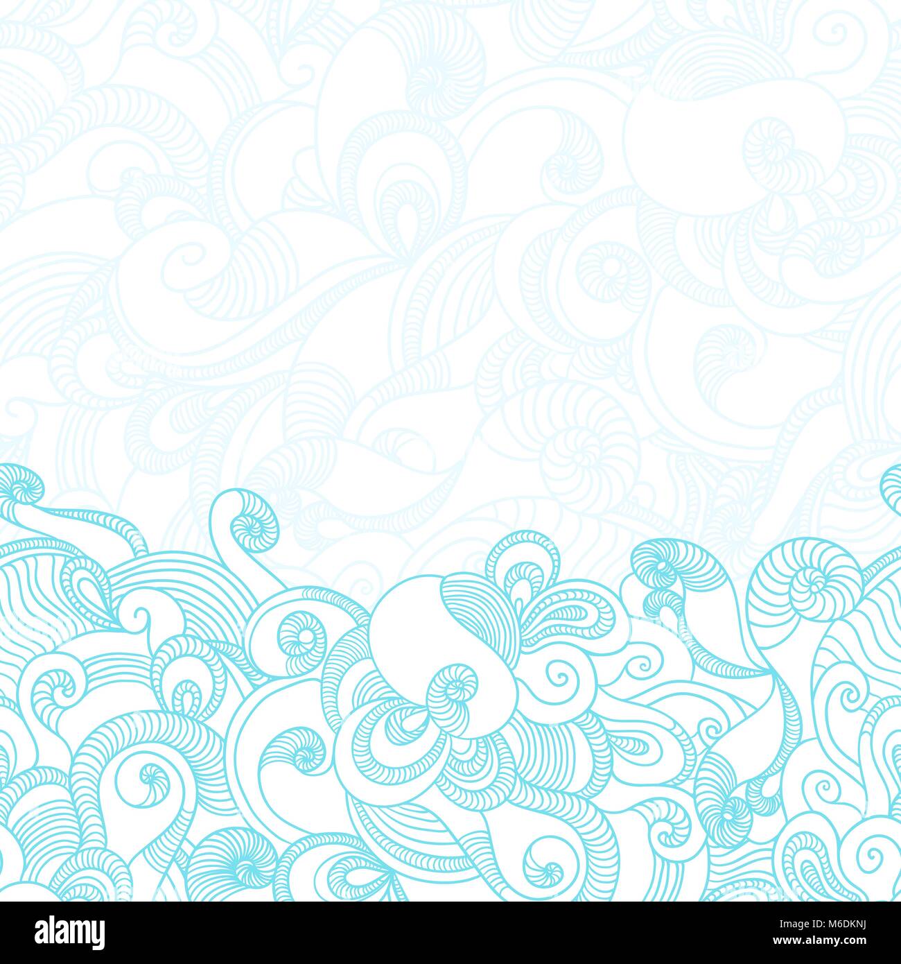 Seamless wave hand drawn pattern. Abstract background Stock Vector ...