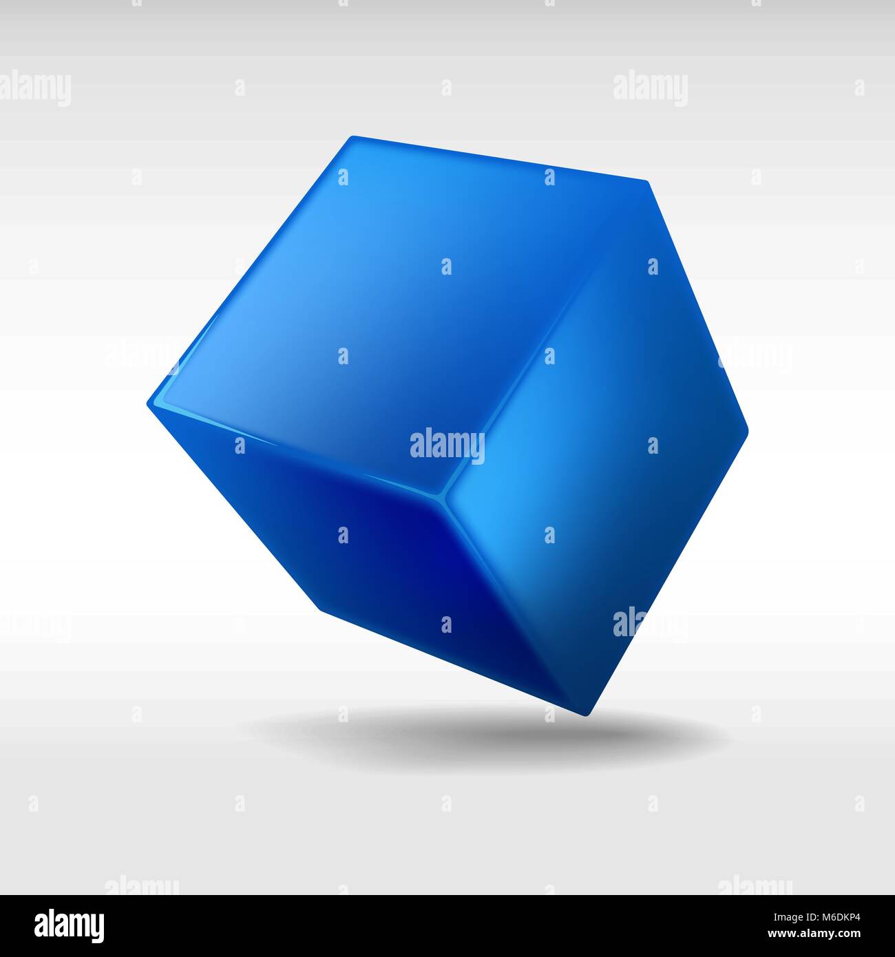 Blue cube isolated on white background. Vector illustration Stock ...