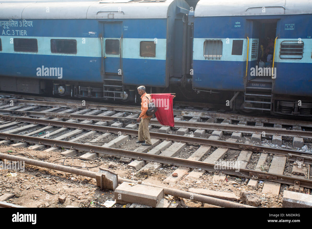 Red flag on railway hi-res stock photography and images - Alamy