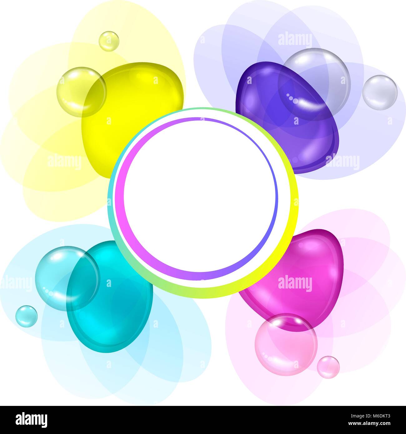 Color abstract with transparent bubbles and drops Stock Vector Image ...