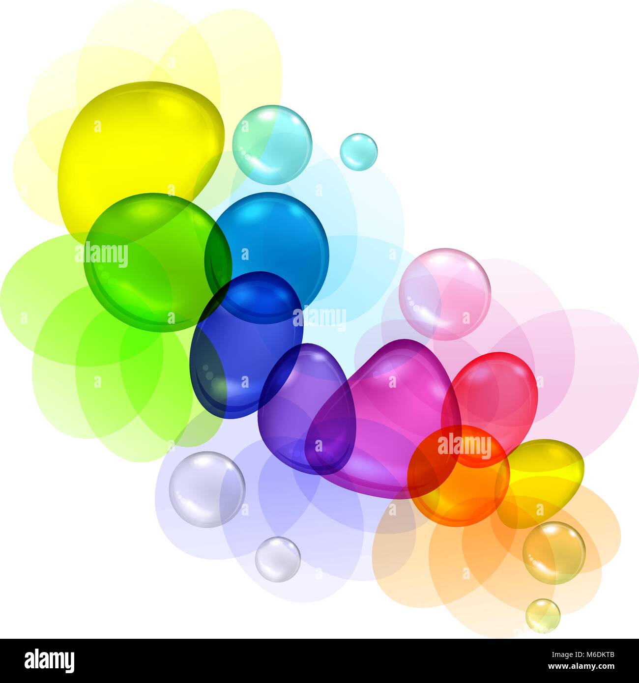 Color abstract with transparent bubbles and drops Stock Vector Image ...