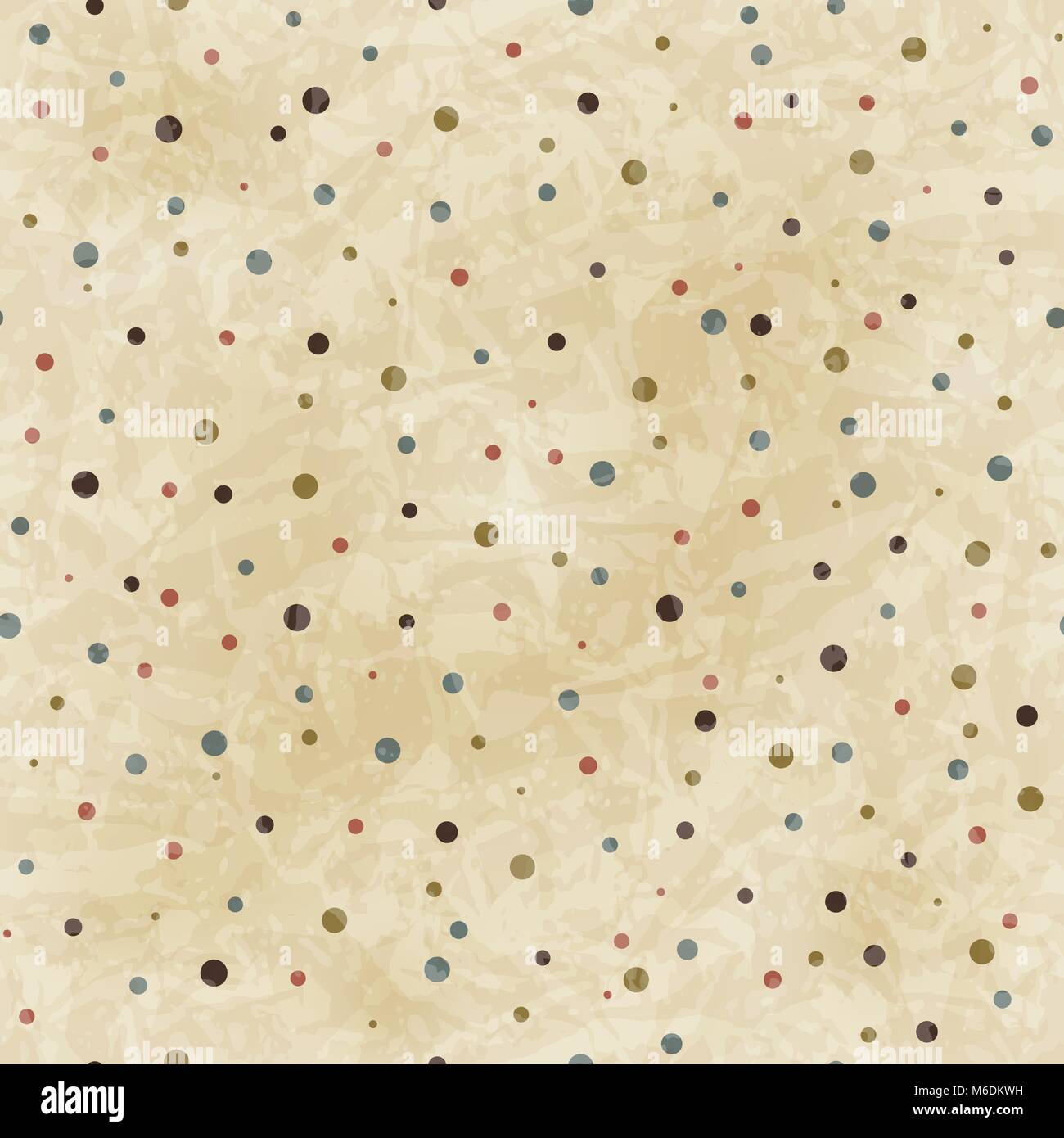 Seamless vintage dots pattern on paper texture Stock Vector Image & Art ...