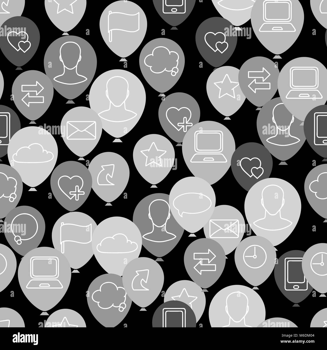 Social media network icon set seamless texture Stock Vector Image & Art ...