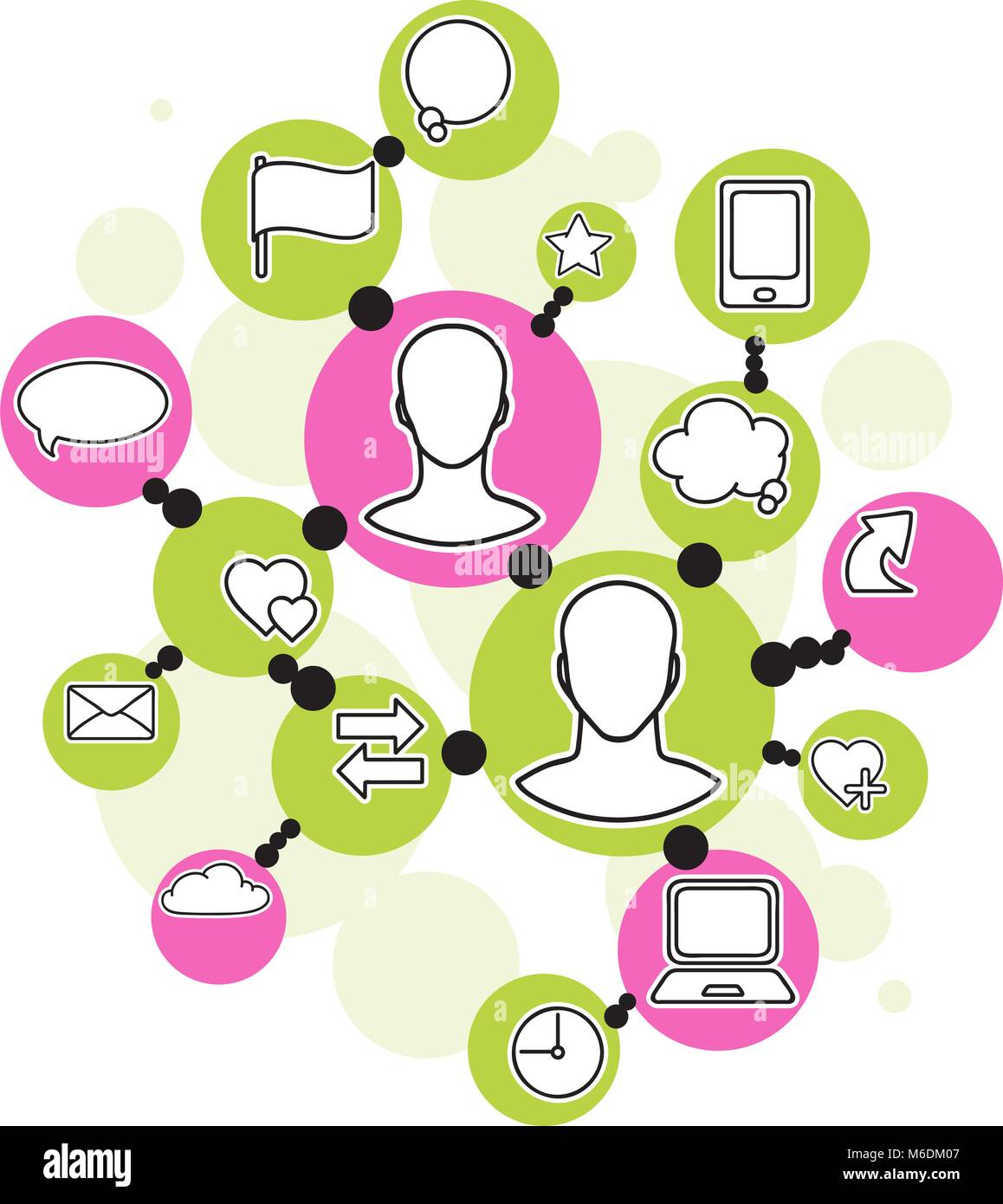 Woman sms computer Stock Vector Images - Alamy