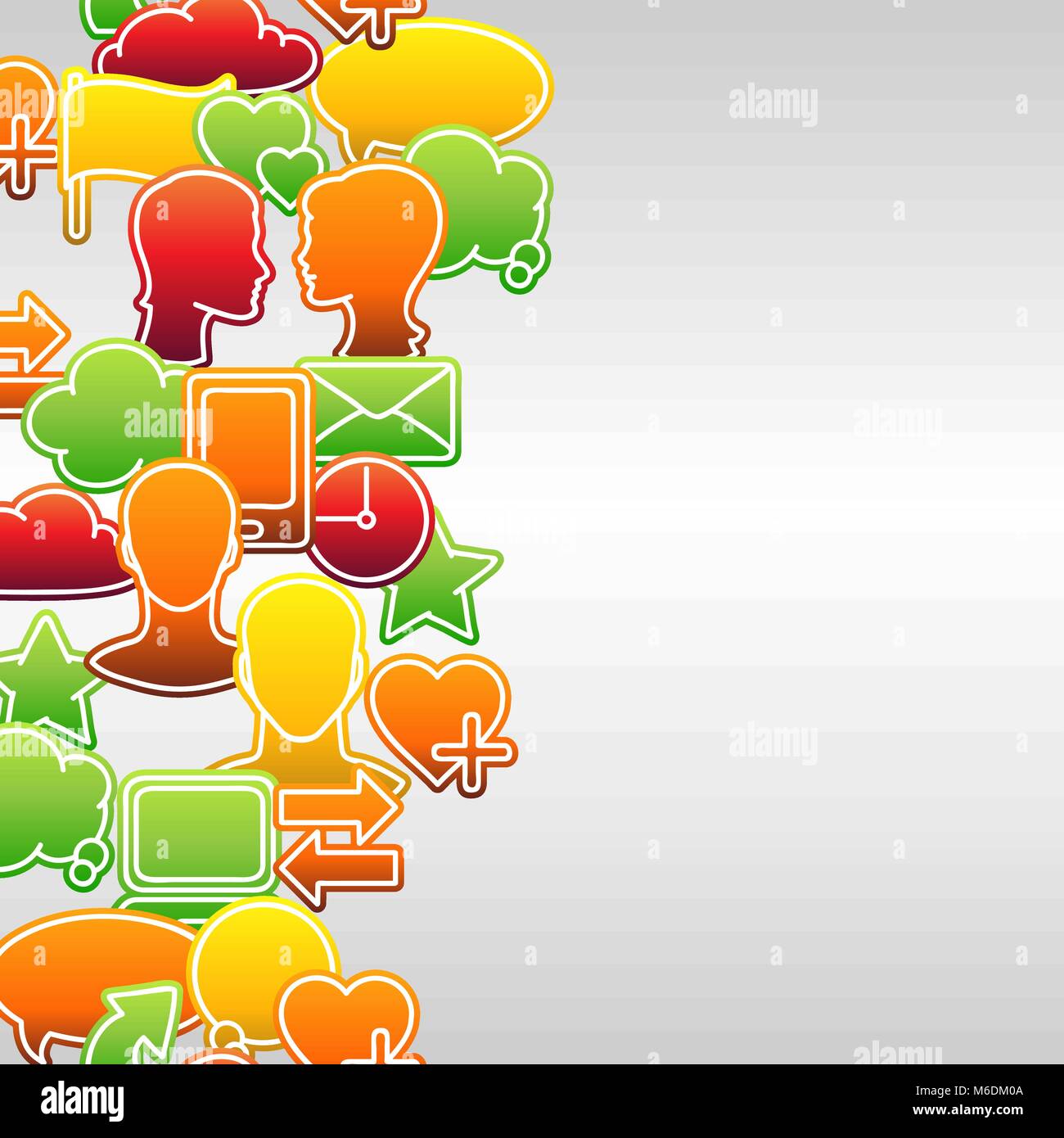 Social media network icon set seamless texture Stock Vector Image & Art ...