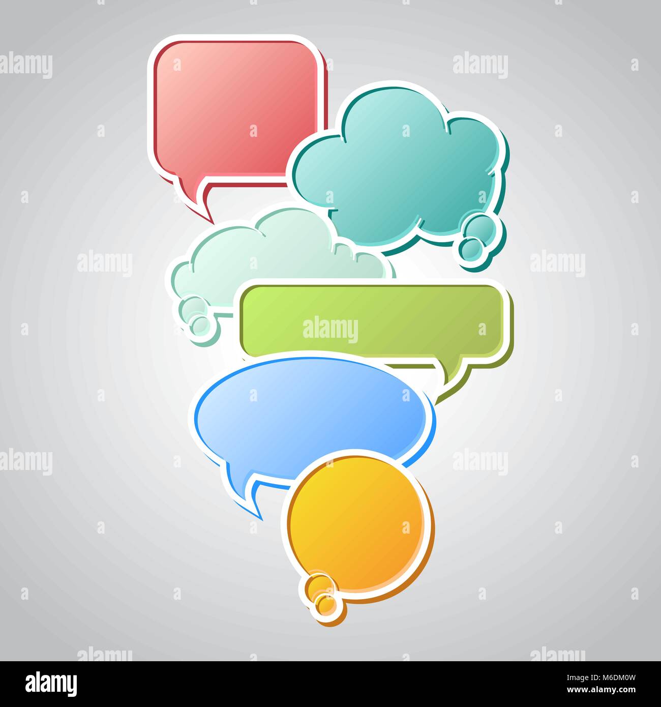 Collection of colorful speech bubbles and dialog balloons Stock Vector ...