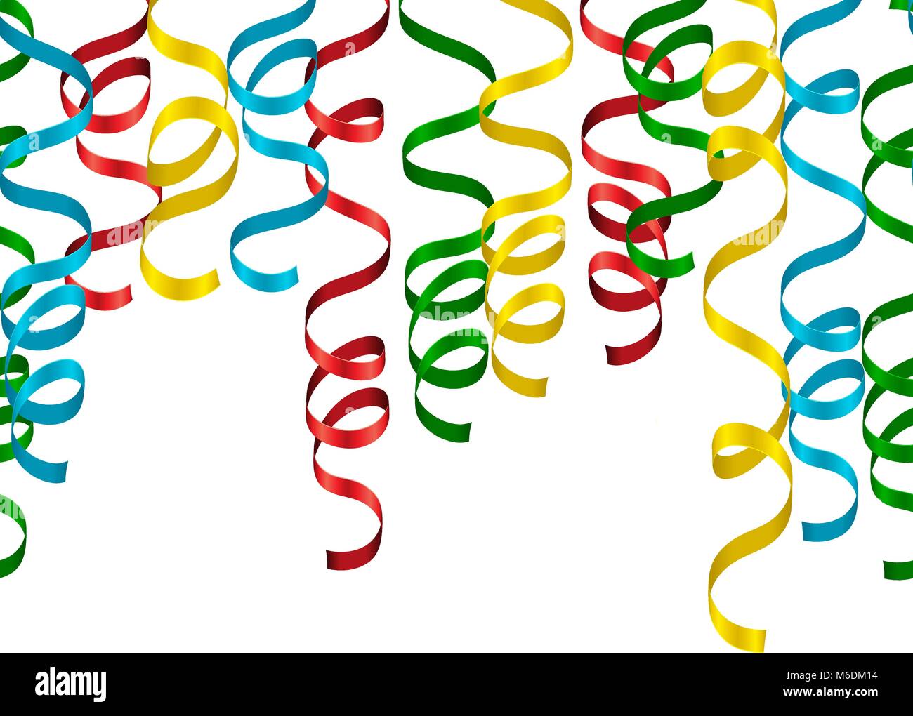 Shiny gradient streamers or party serpentine. Seamless pattern Stock ...