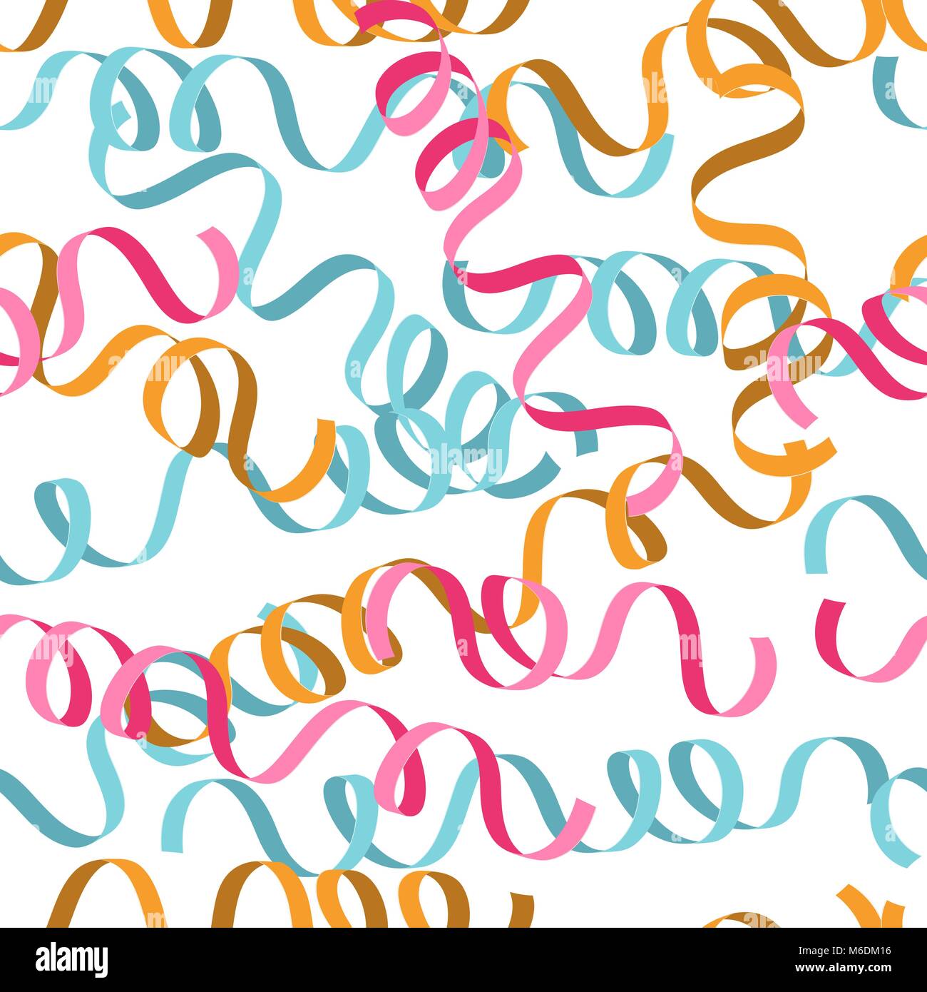 Seamless background with party streamers vector illustration Stock ...