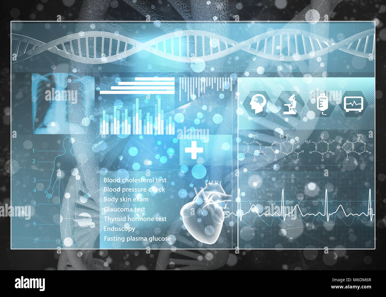 Medicine user interface Stock Photo - Alamy
