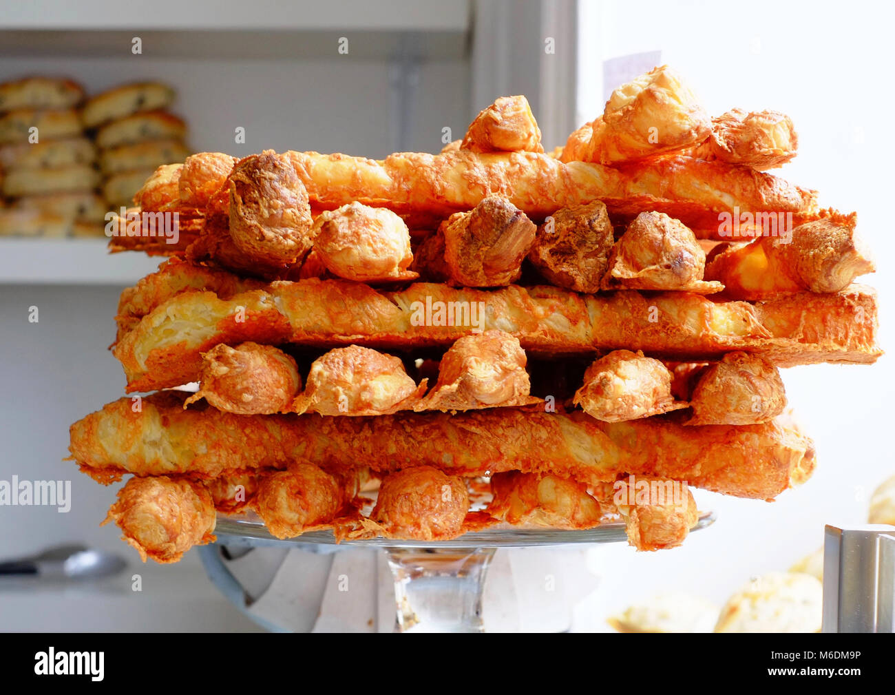 Cheese straws at Cinnamon Twist artisan bakery in Helmsley, Yorks Stock ...