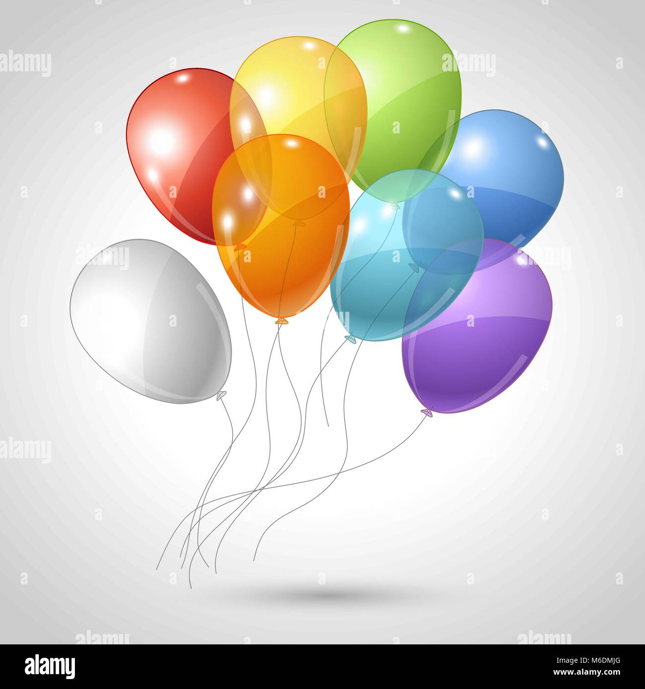 Stylish background with flying balloons Stock Vector Image & Art - Alamy
