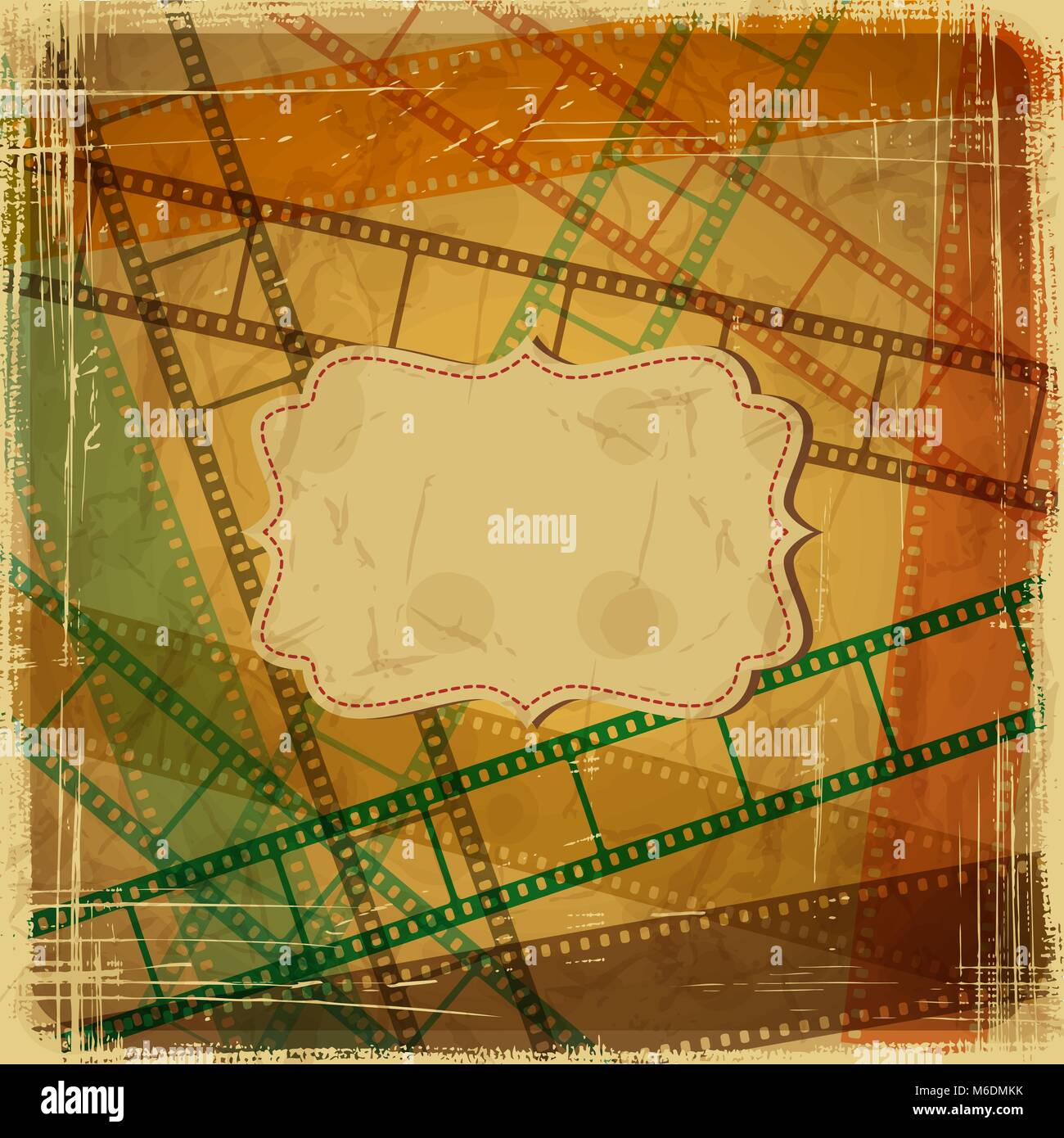 Vintage scratch background with film frame Stock Vector Image & Art - Alamy