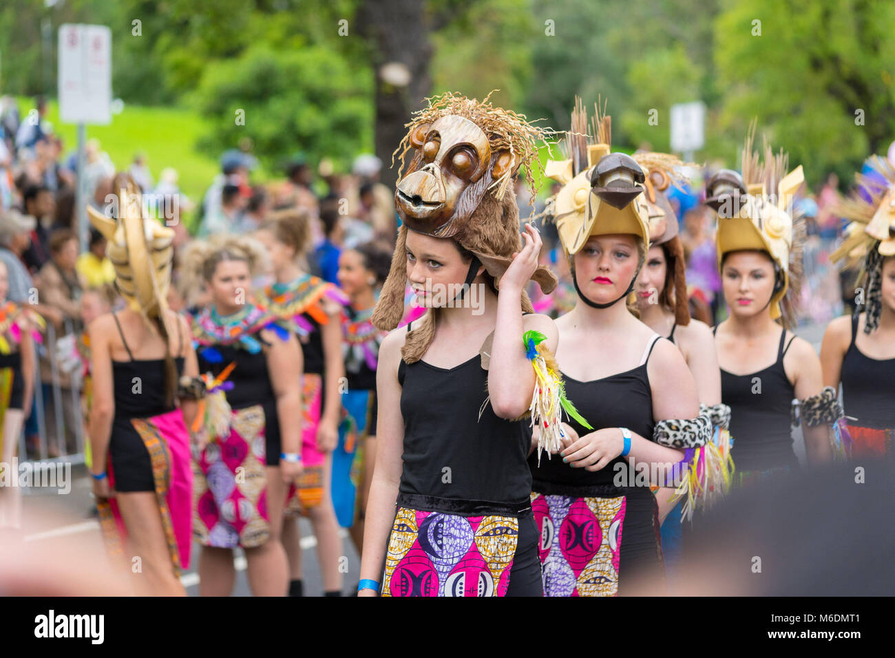 Melbourne, Australia - The annual Moomba parade on St Kilda road Stock ...