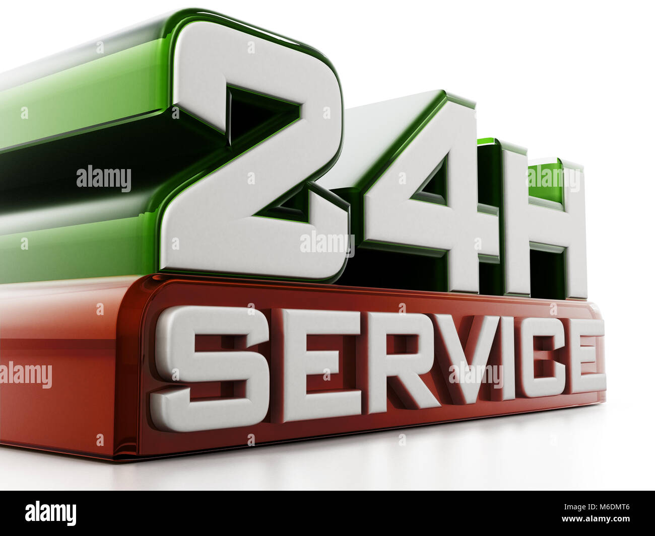 24 hours text isolated on white background. 3D illustration Stock Photo ...