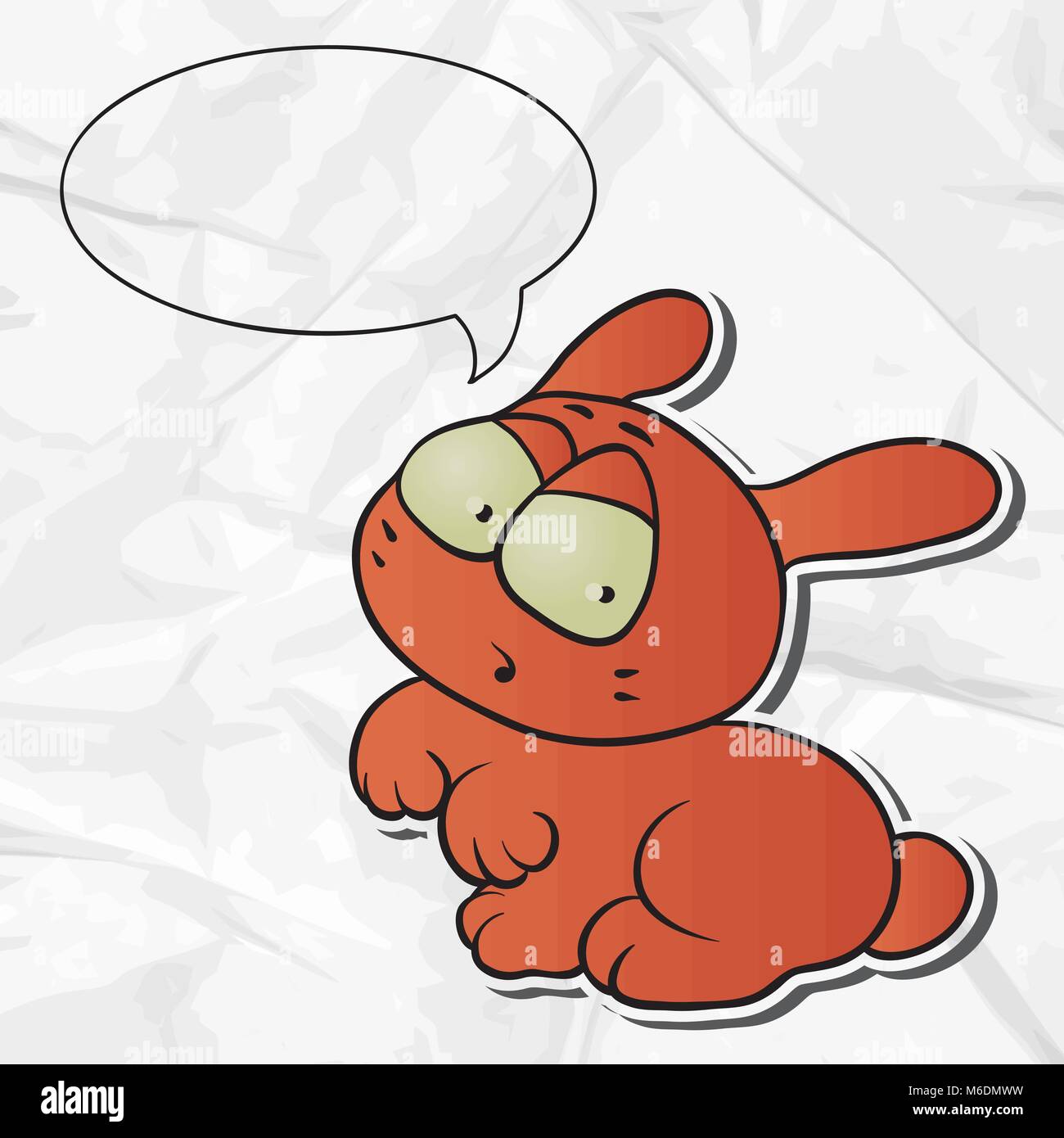 EPS 8 crumpled paper background with vector rabbit Stock Vector Image ...