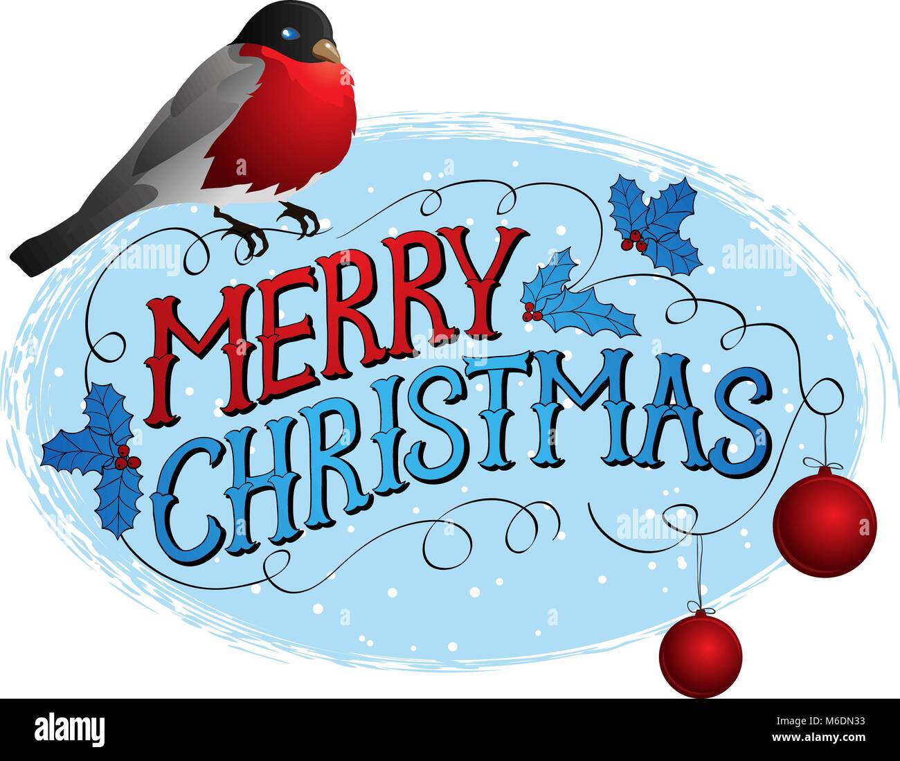 Bird tree snow Stock Vector Images - Alamy