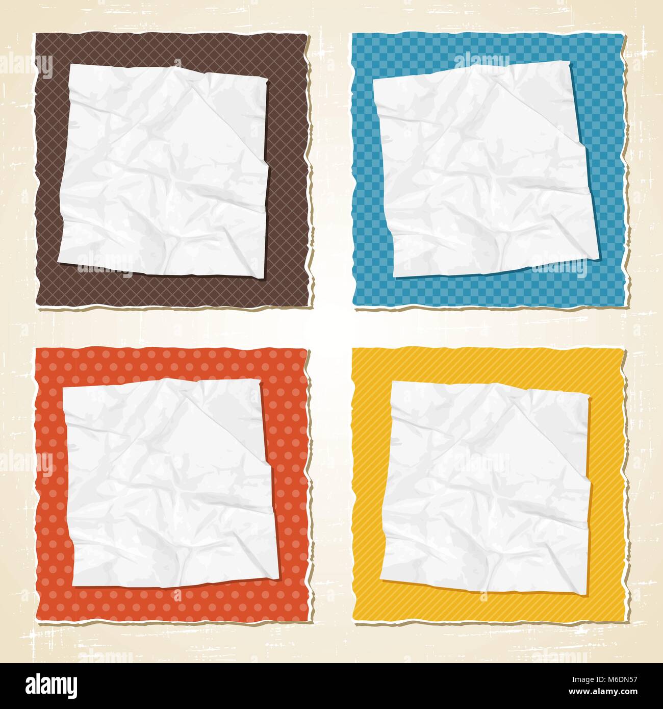 Torn scratch paper vintage background. Vector texture Stock Vector ...