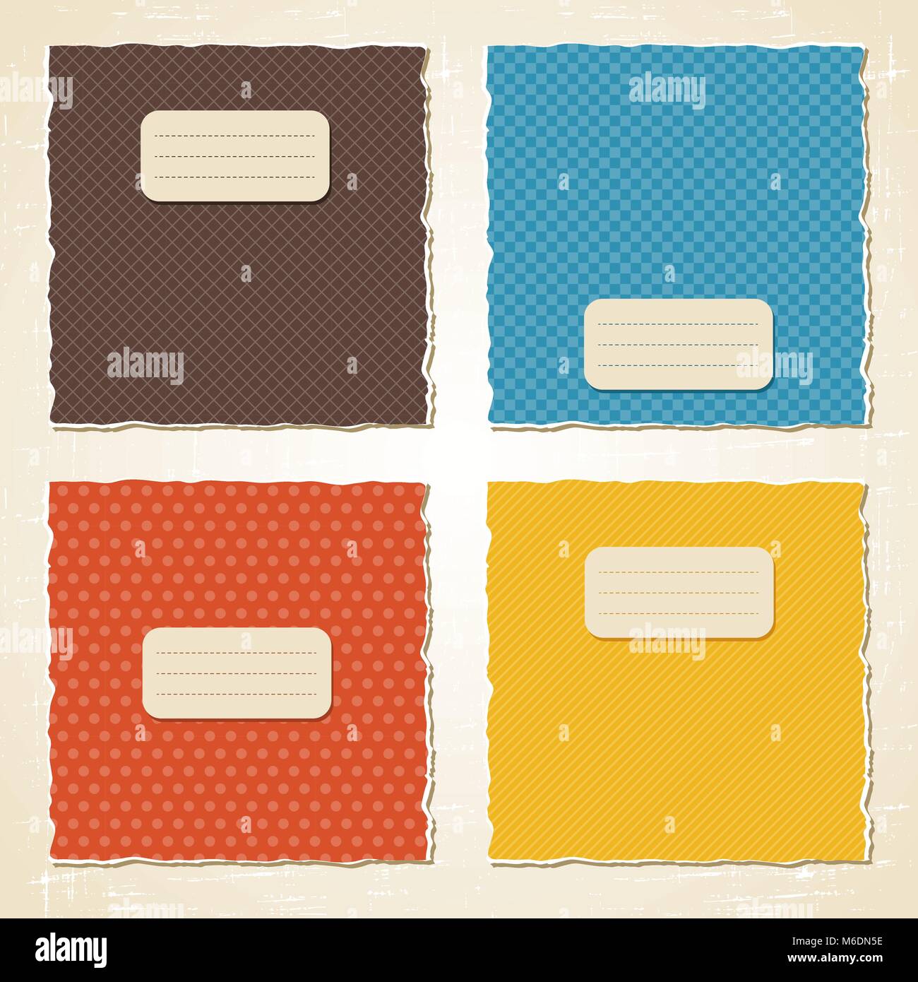 Torn scratch paper vintage background. Vector texture Stock Vector ...