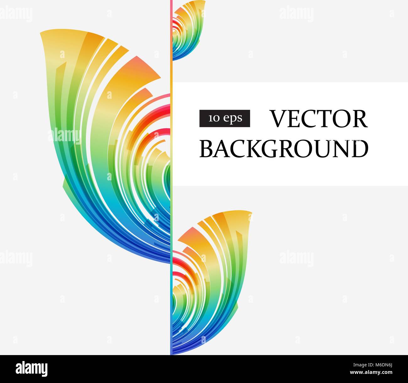 Colored curve striped element on white background Stock Vector Image ...