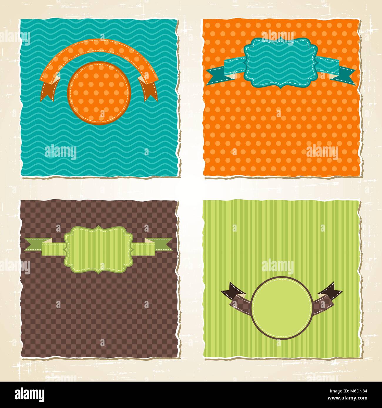 Torn scratch paper vintage background. Vector texture Stock Vector ...