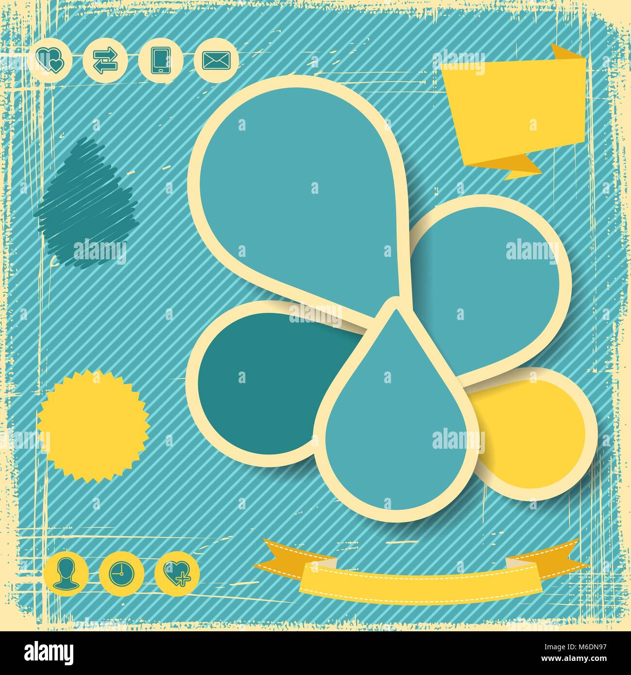 Retro Style Website Template. Vector design frame Stock Vector Image ...