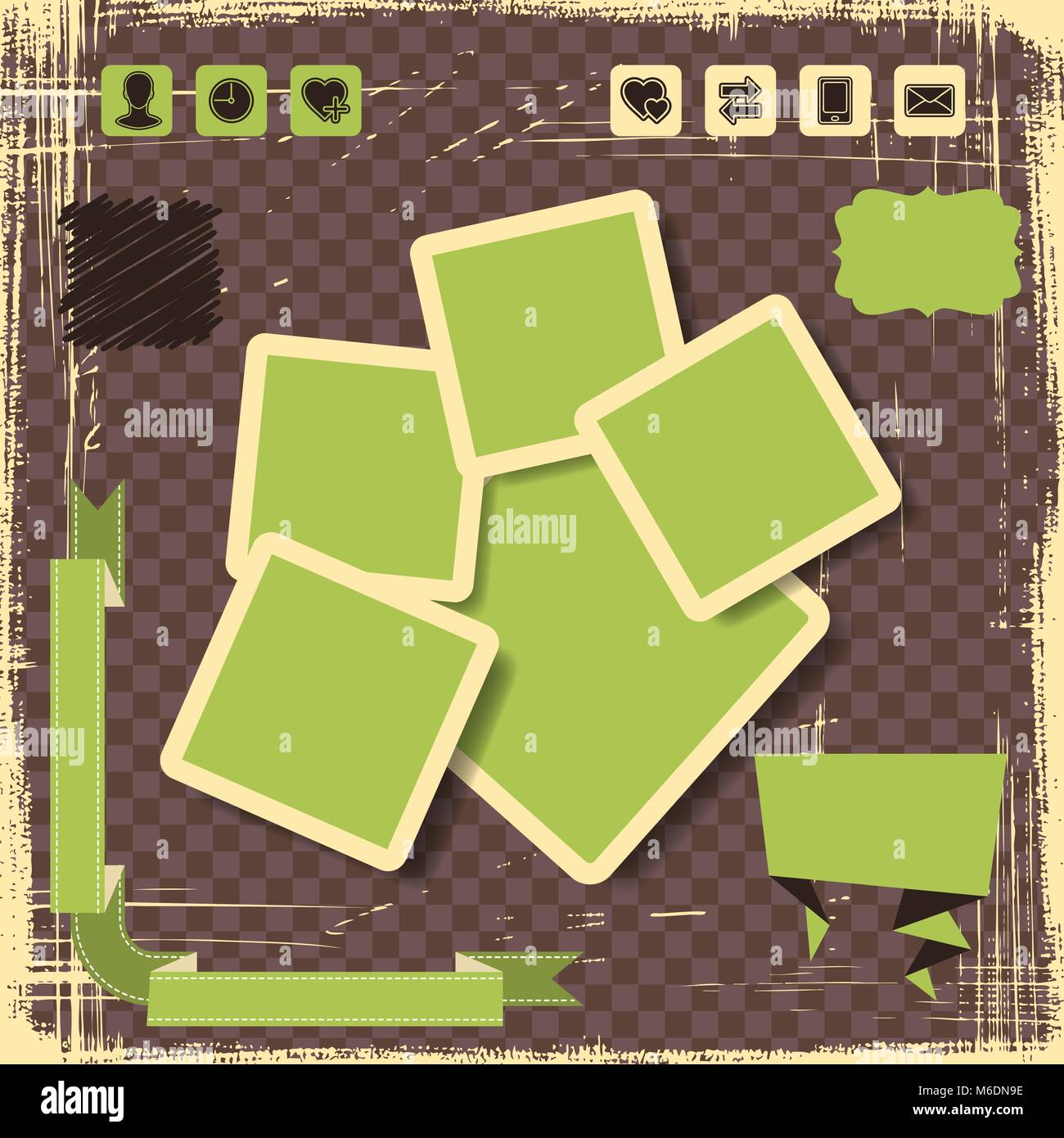 Retro style website template hi-res stock photography and images - Alamy