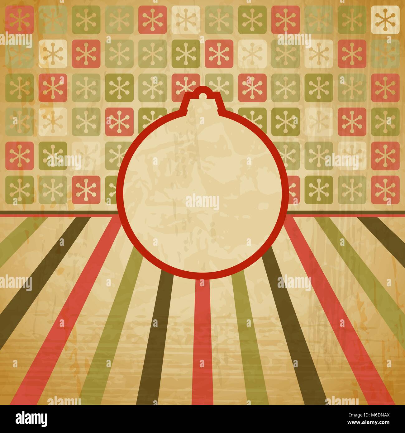 Vector vintage Christmas background in retro style Stock Vector Image ...