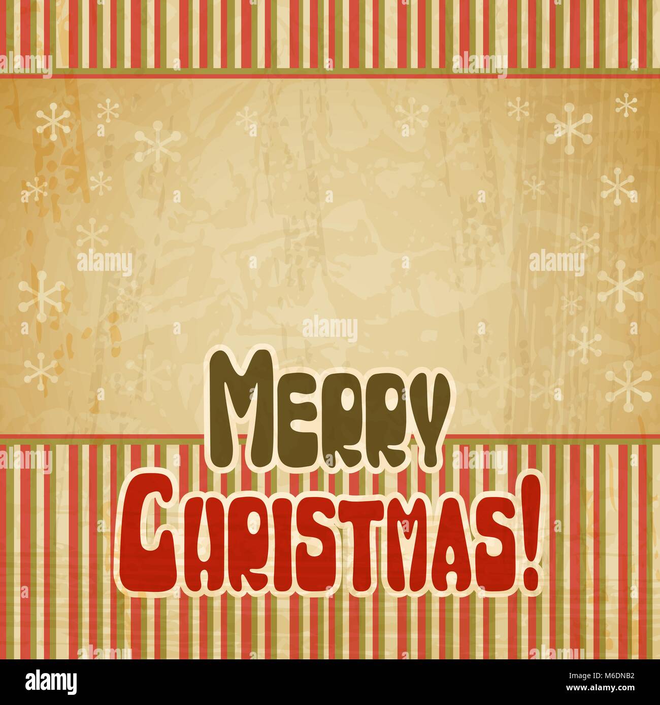 Vector vintage Christmas background in retro style Stock Vector Image ...