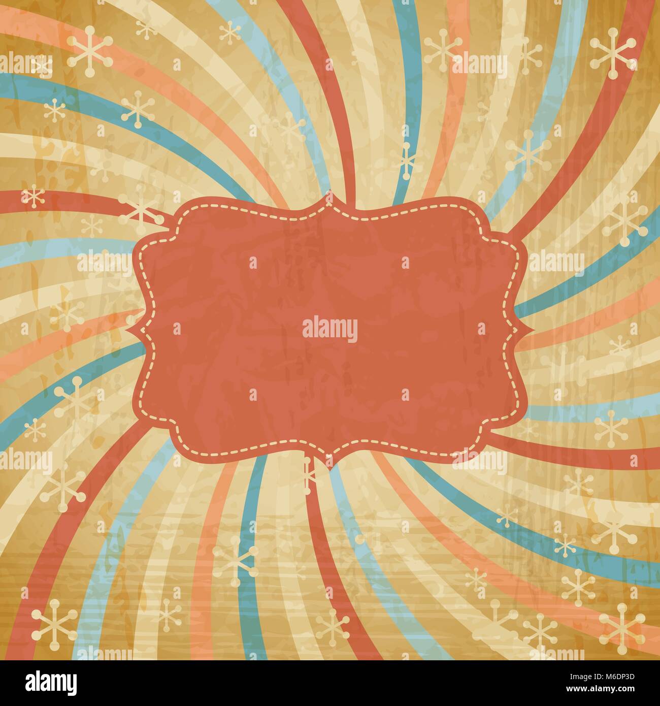 Vector vintage Christmas background in retro style Stock Vector Image ...