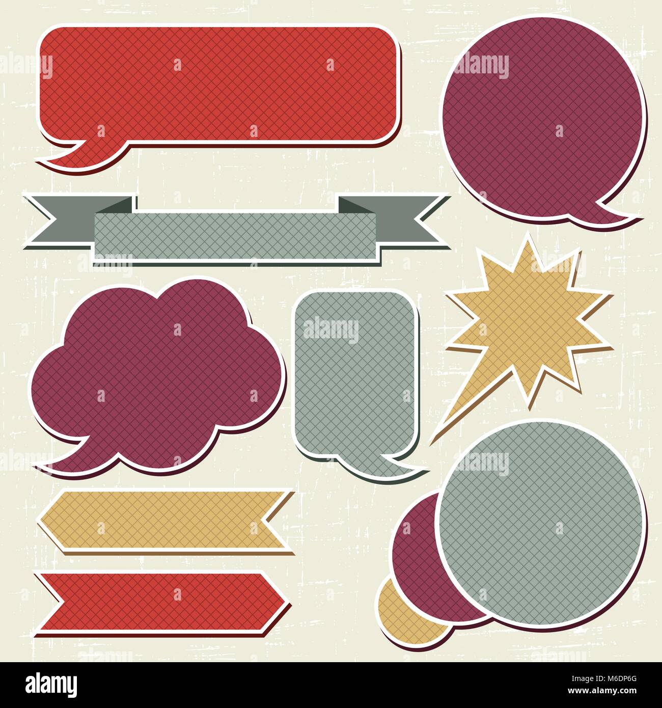 Collection of retro speech bubbles and dialog balloons Stock Vector ...