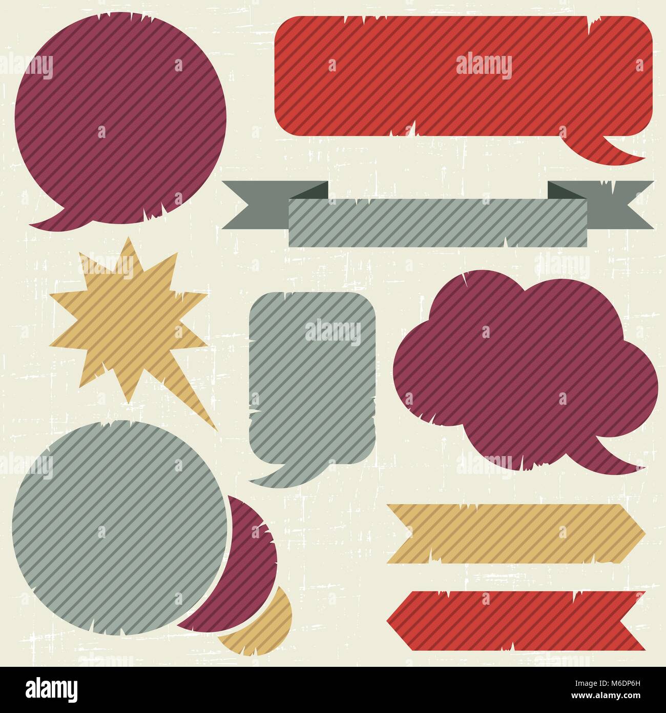 Collection of retro speech bubbles and dialog balloons Stock Vector ...