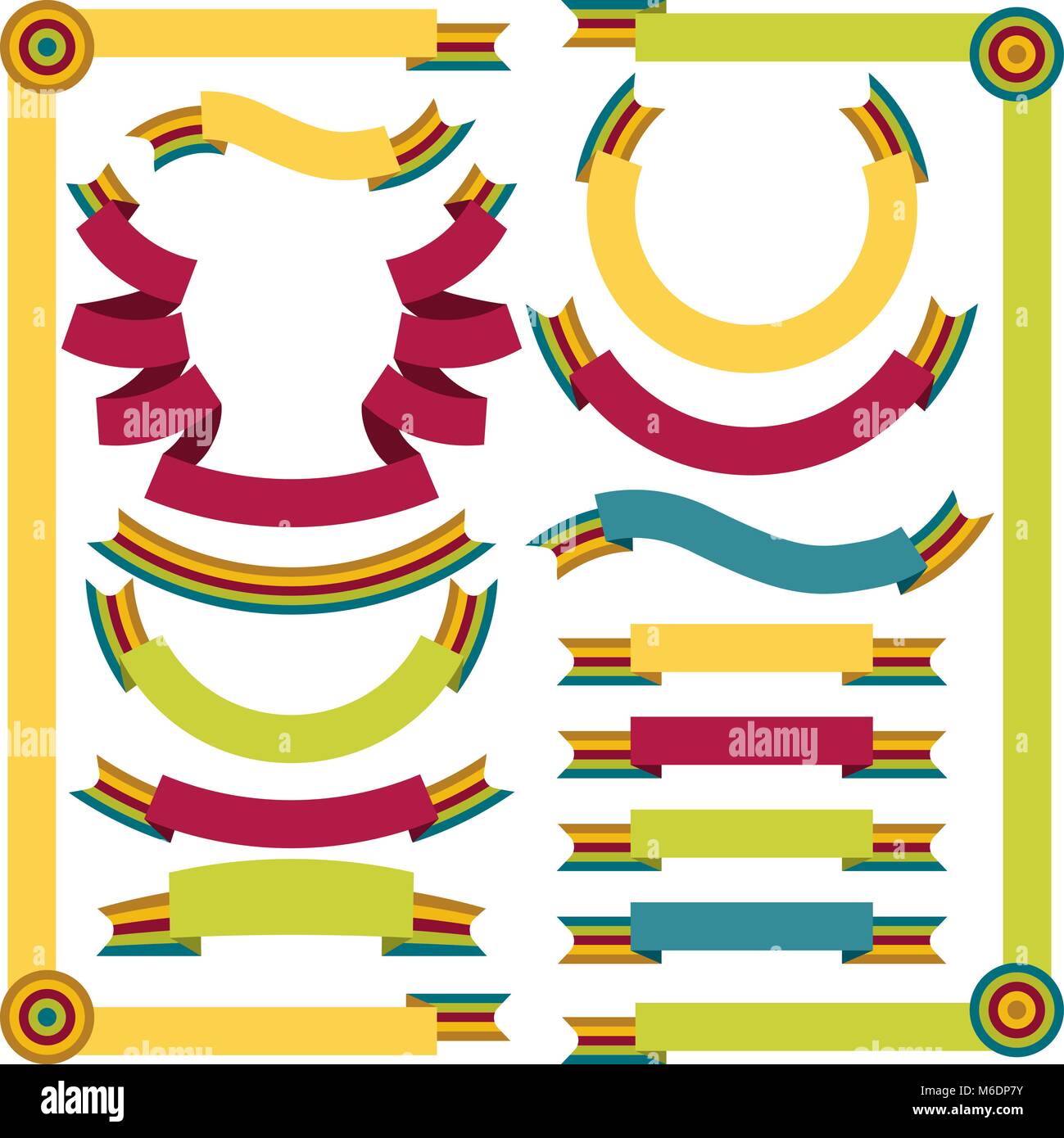 Retro ribbons and labels Stock Vector Images - Alamy